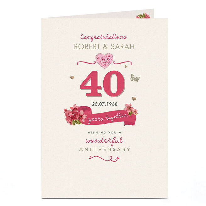 40th Anniversary Cards – Ruby Anniversary Cards & Invitations | Card ...