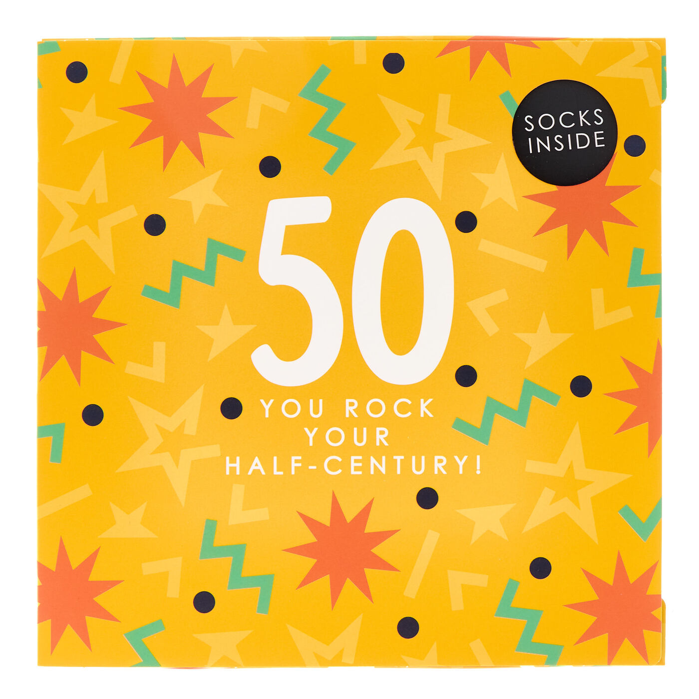 Buy 50 You Rock Your Half-Century Socks for GBP 2.99 | Card Factory UK