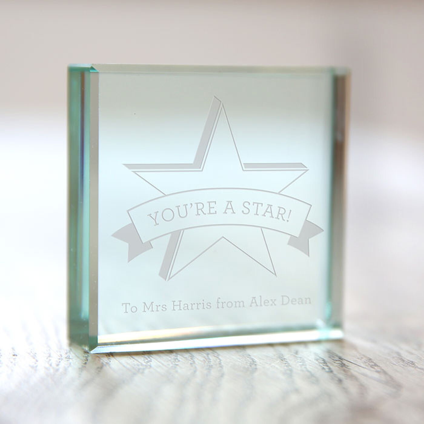 Buy Personalised Engraved Glass Token - Star Teacher for GBP 14.99 ...
