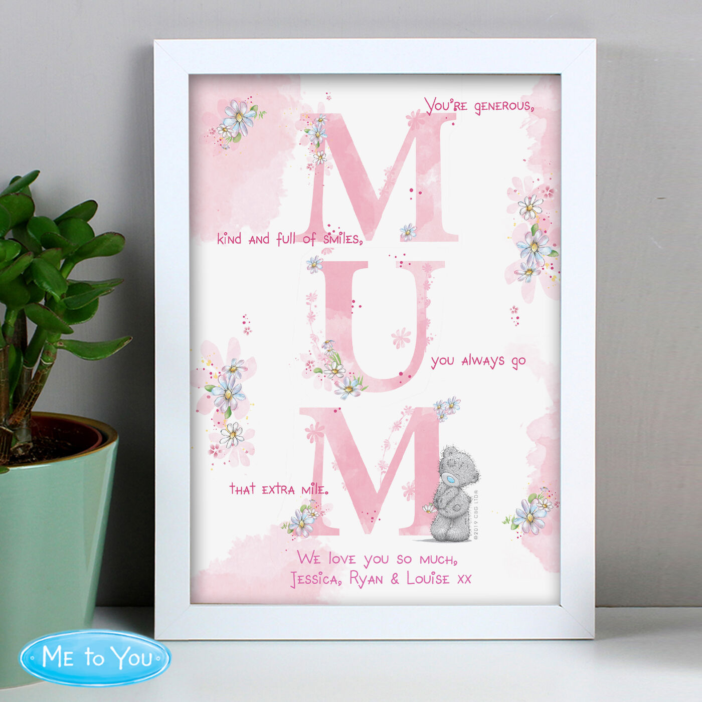 Buy Personalised Me To You Mum White A4 Framed Print for GBP 19.99 ...