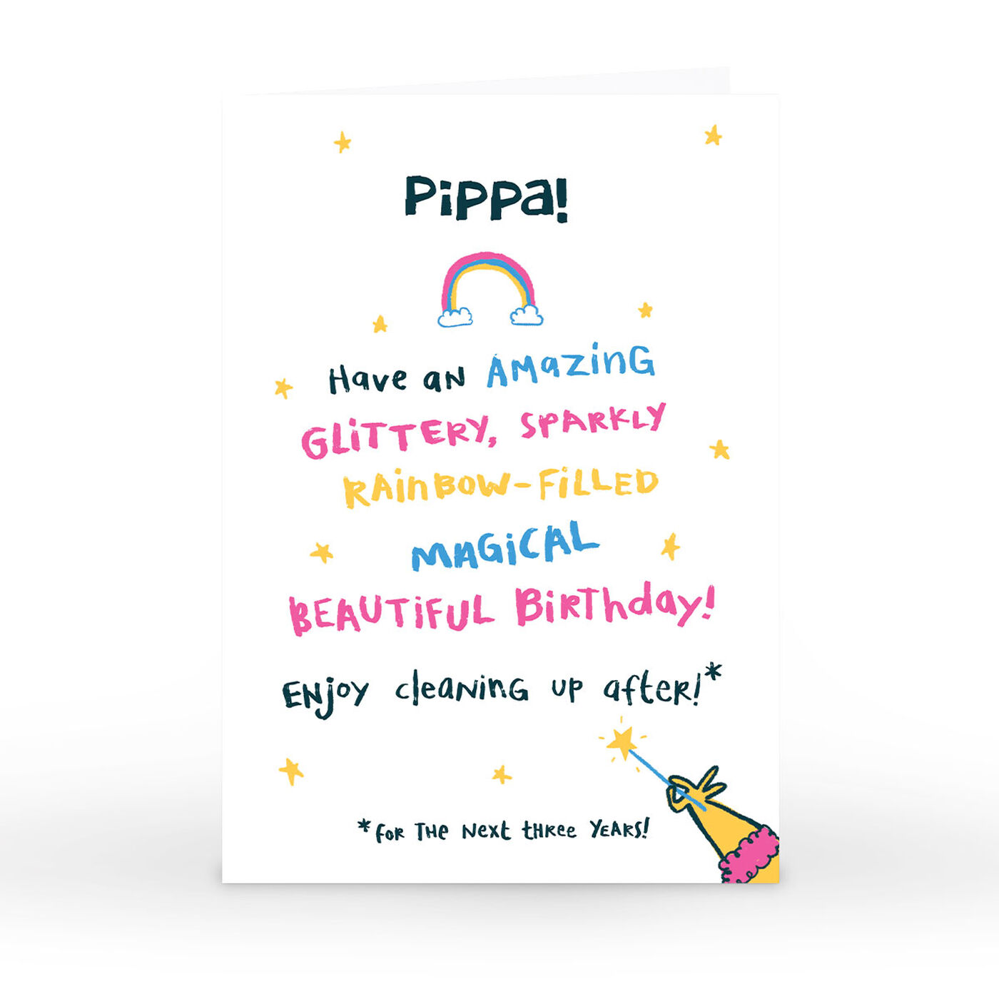Buy Personalised Hew Ma Birthday Card - Rainbow-Filled Birthday for GBP ...