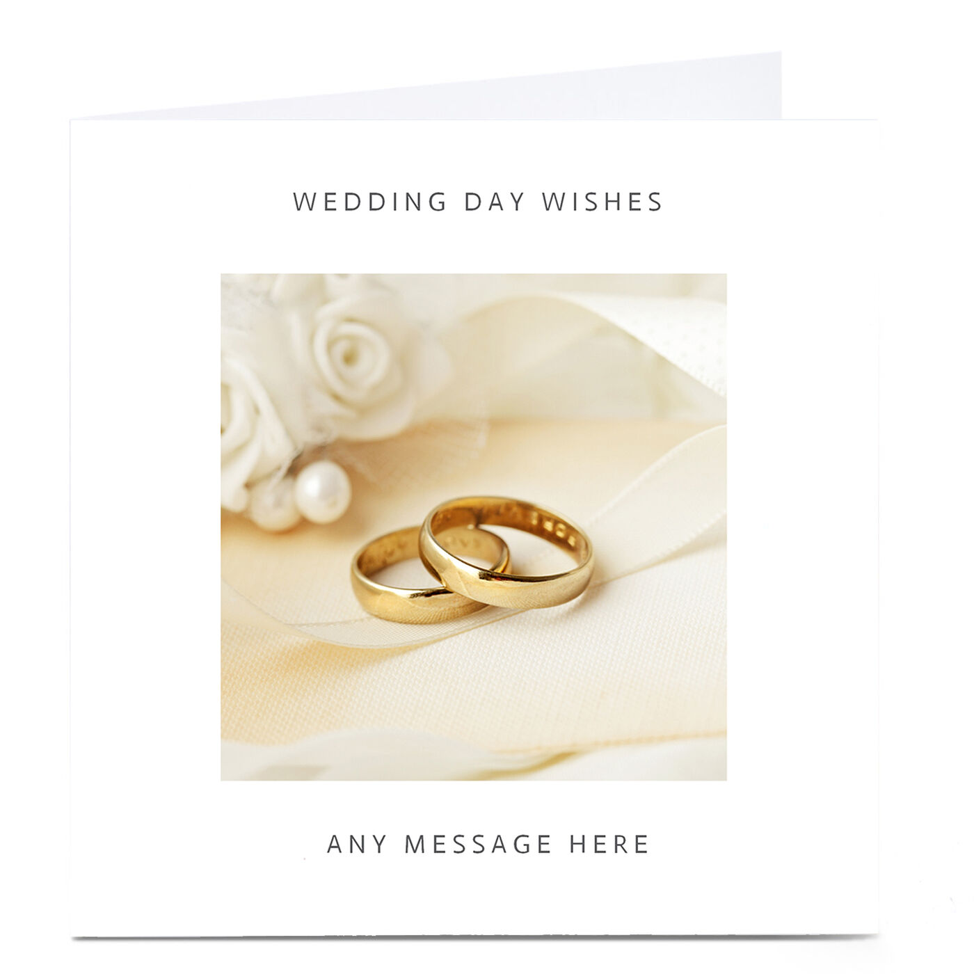 Buy Personalised Wedding Card - 2 Gold Rings for GBP 2.99 | Card Factory UK