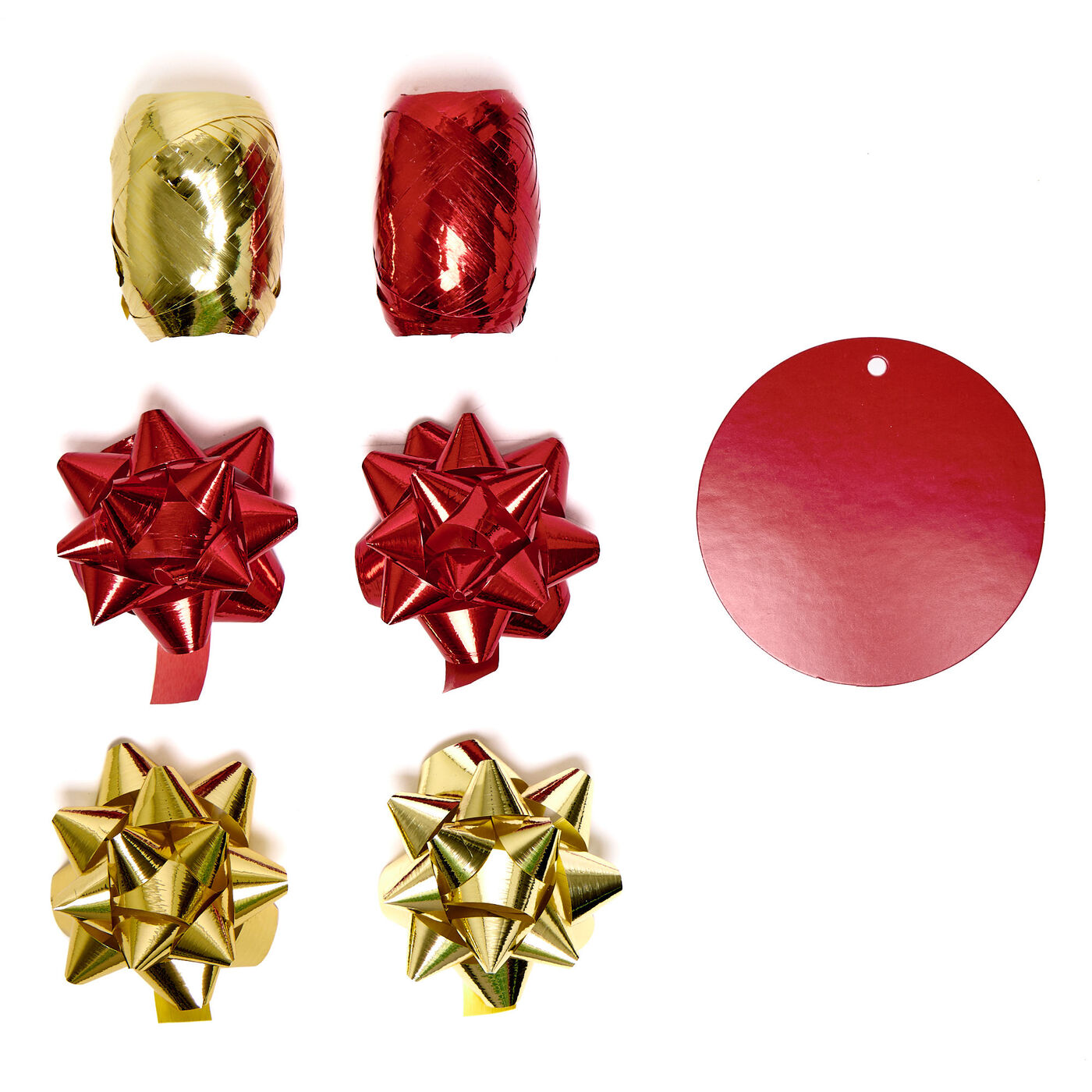 Buy Red & Gold Christmas Wrapping Paper & Accessories - 12 Rolls for ...
