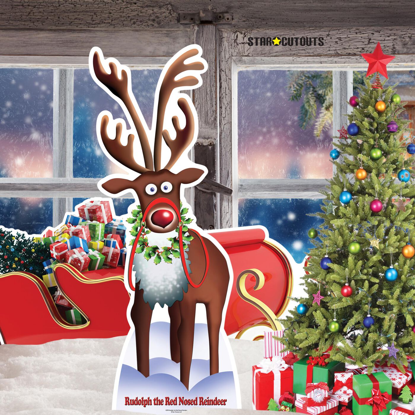 Buy Rudolph the Red Nosed Reindeer Cardboard Cutout for GBP 38.99 ...