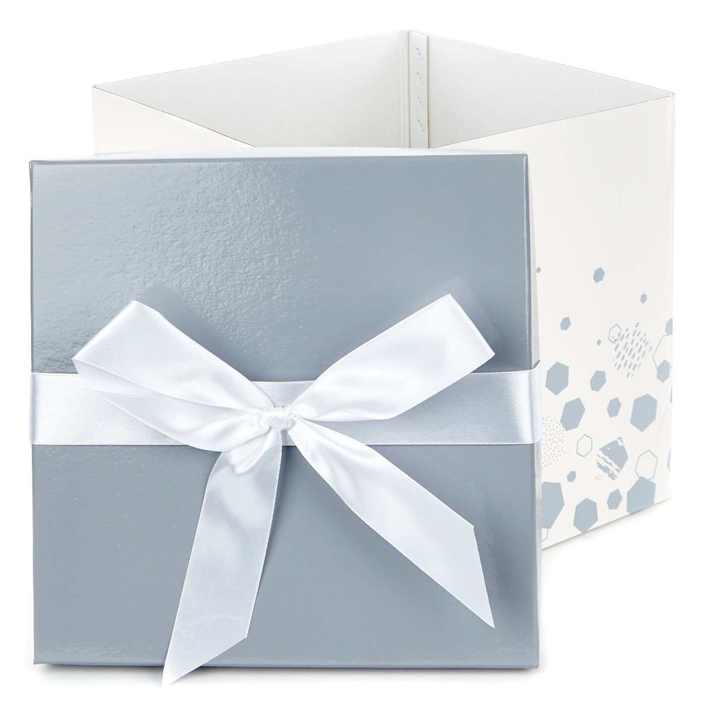 Buy Large Flat-Pack Gift Box - Silver Hexagons for GBP 1.49 | Card ...