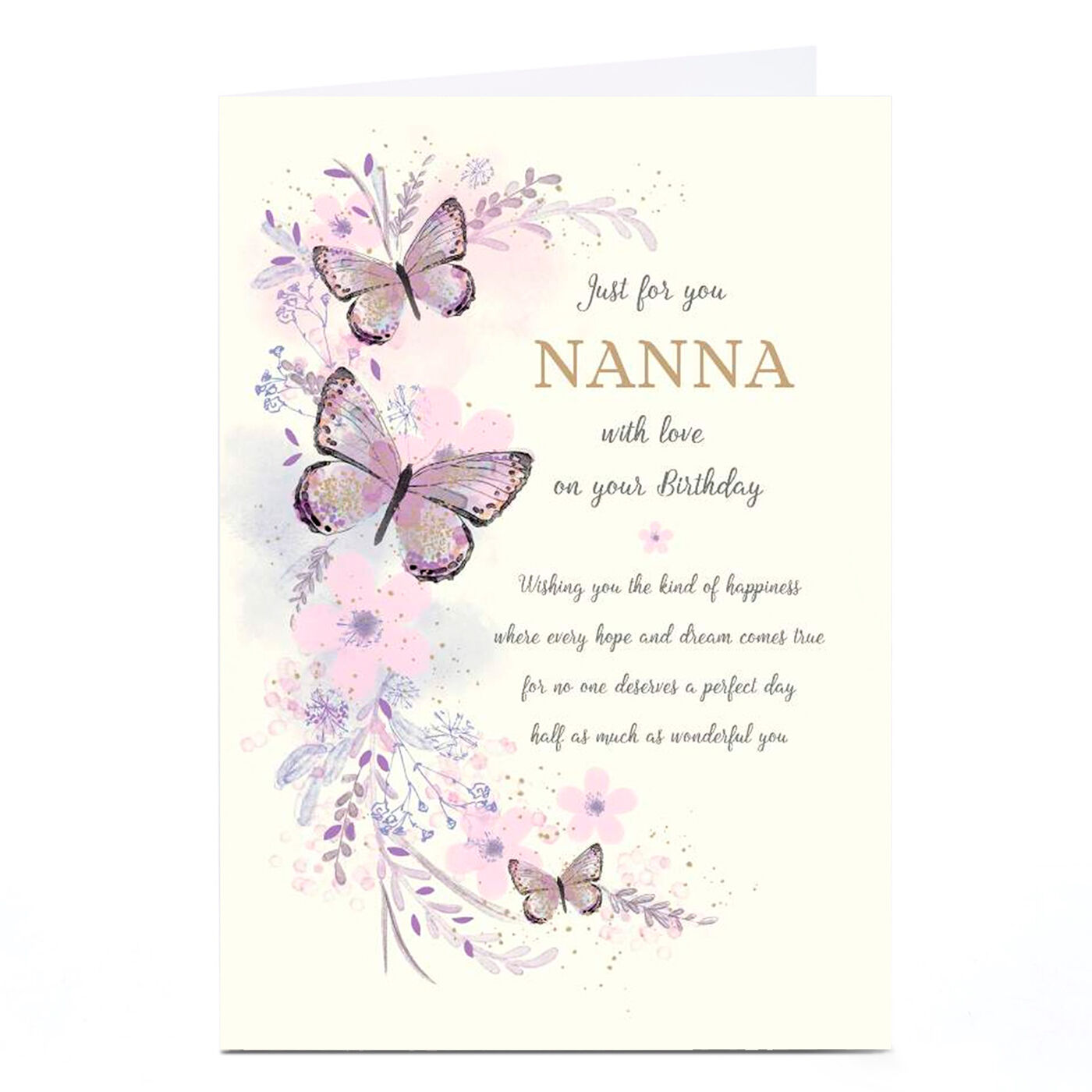 Buy Personalised Birthday Card - Best Wishes, Nanna for GBP 2.99 | Card ...