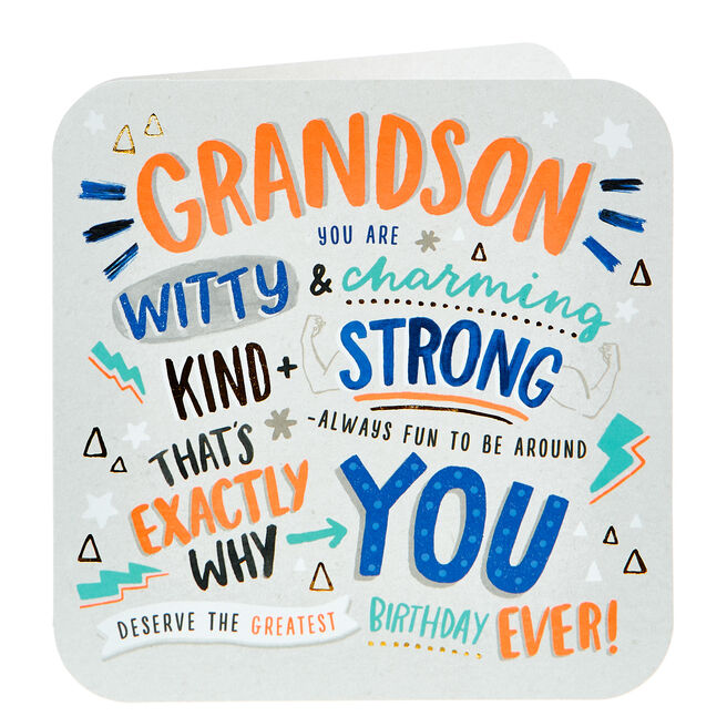 Grandson Birthday Cards, Personalised Grandson & Great Grandson ...