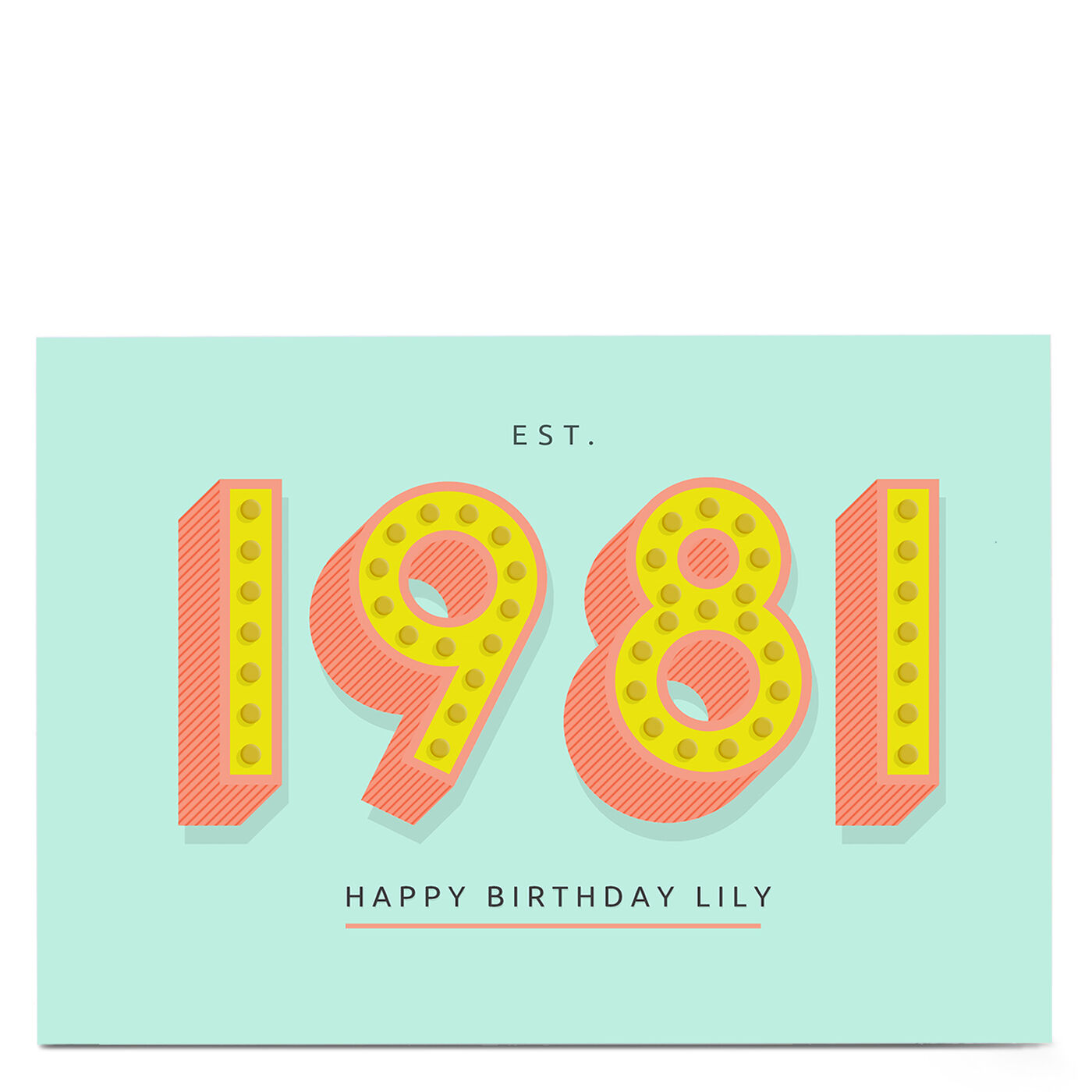 Buy Personalised Birthday Card - Est. 1981 for GBP 2.99 | Card Factory UK