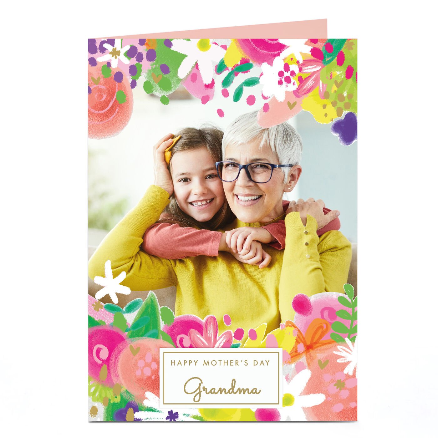 Buy Photo Mother's Day Card - Floral Border, Grandma for GBP 3.29 ...