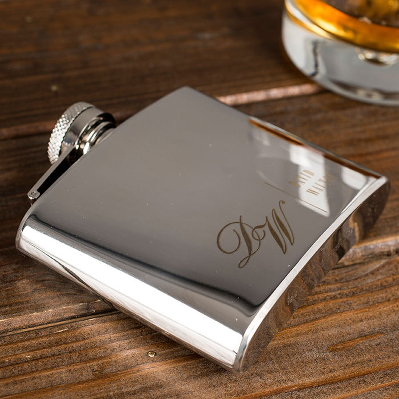 Buy Personalised Engraved Stainless Steel Hip Flask - Initials And Name ...