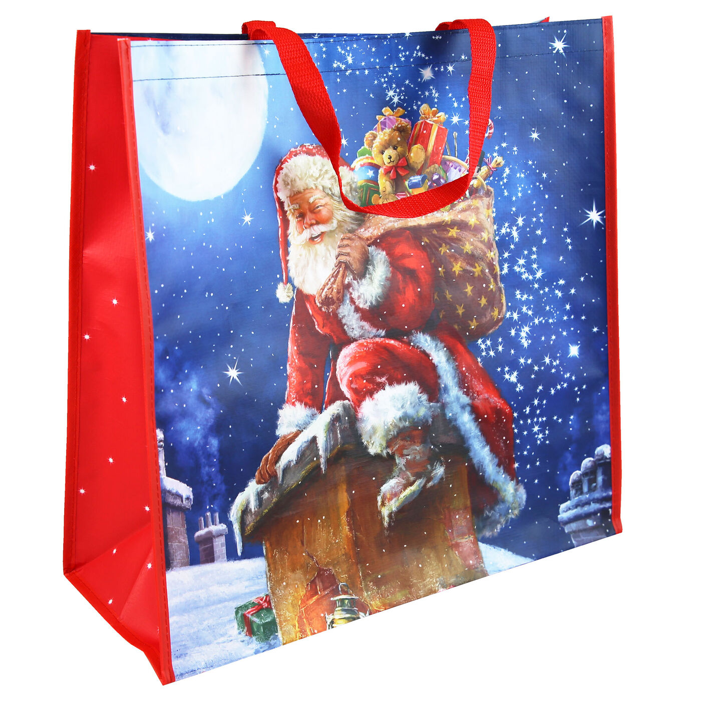 Buy Jumbo Square Christmas Gift Bag - Traditional Santa for GBP 2.99 ...