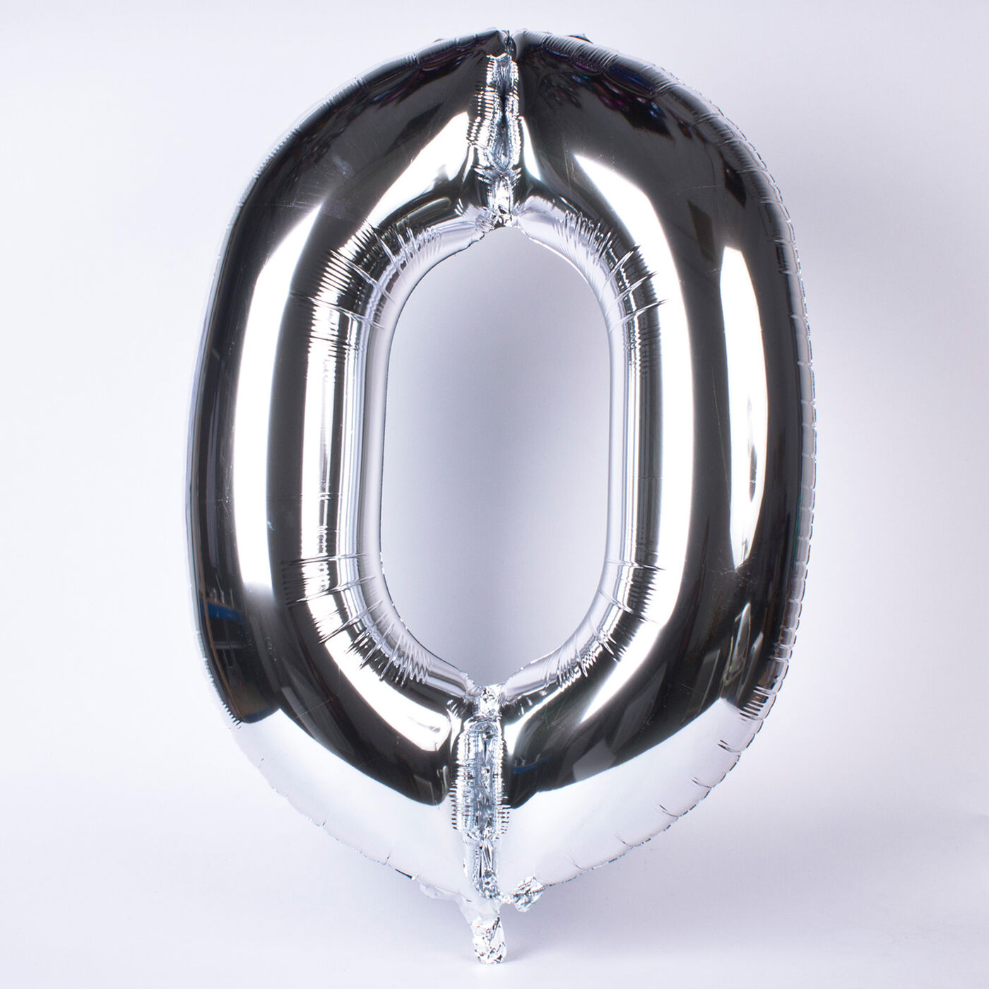 Silver Giant Number Helium Balloons 0-9 - INFLATED