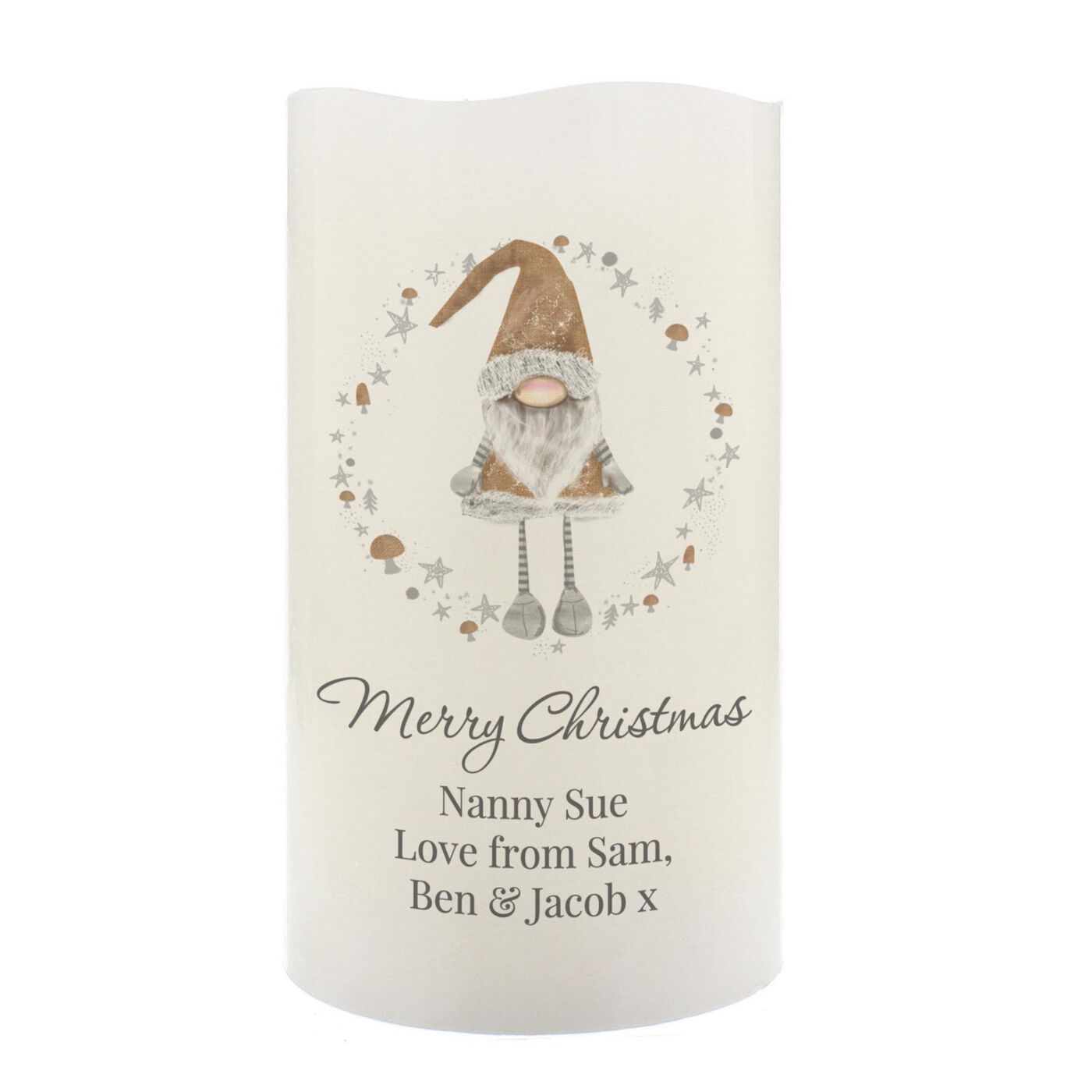 Buy Personalised Christmas Gonk LED Candle for GBP 14.99 | Card Factory UK