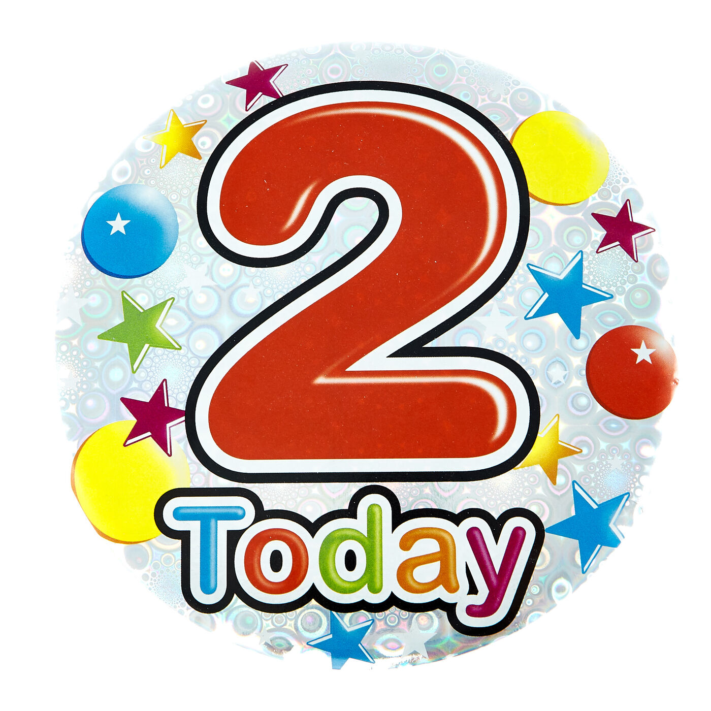 Buy Giant 2nd Birthday Badge - Silver for GBP 0.99 | Card Factory UK