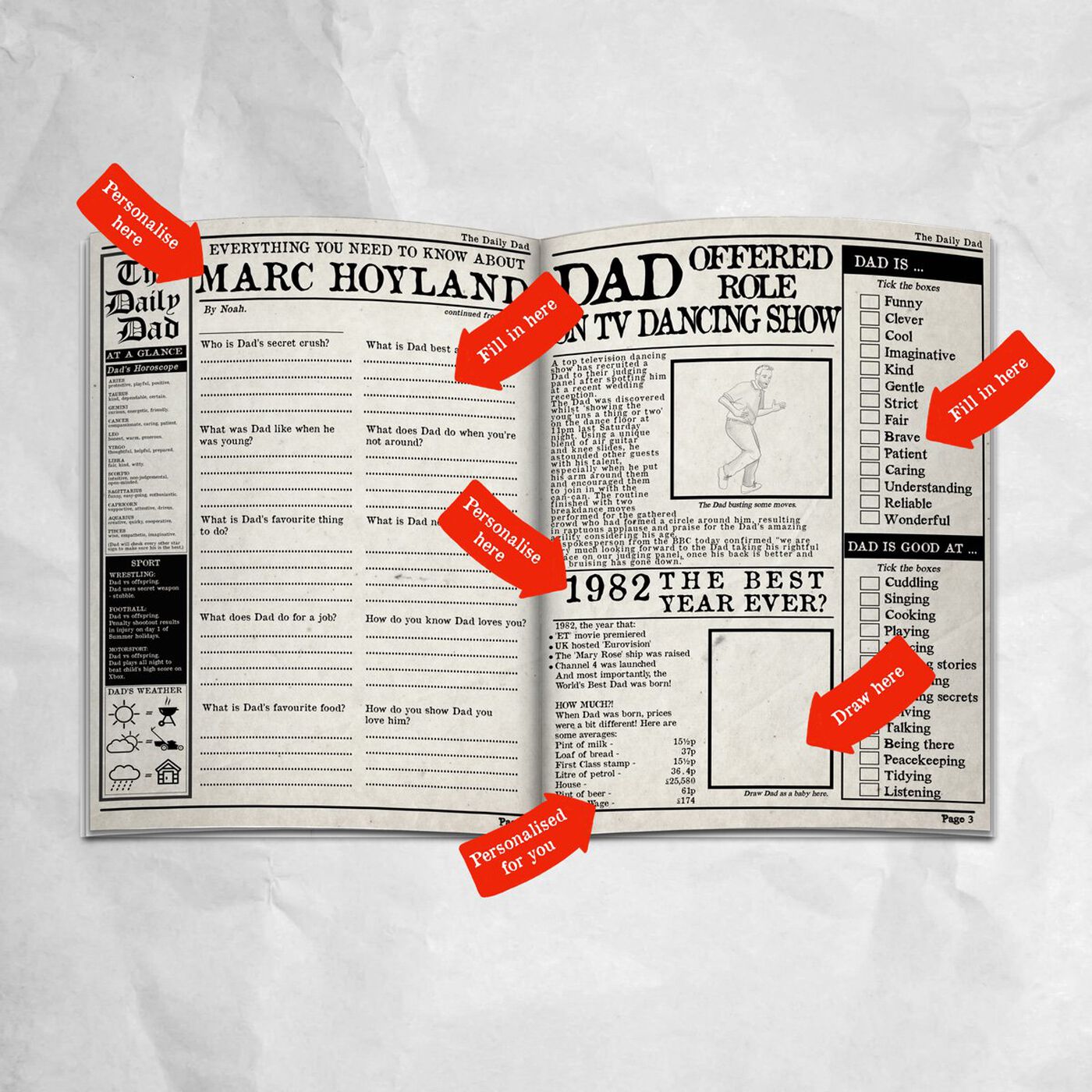 Buy Personalised Newspaper - The Daily Dad for GBP 11.99 | Card Factory UK