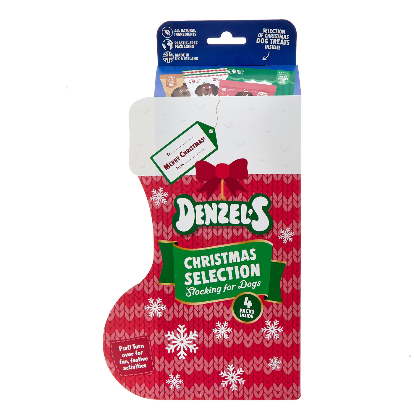 Buy Denzel's Christmas Dog Treats Stocking for GBP 9.99 | Card Factory UK