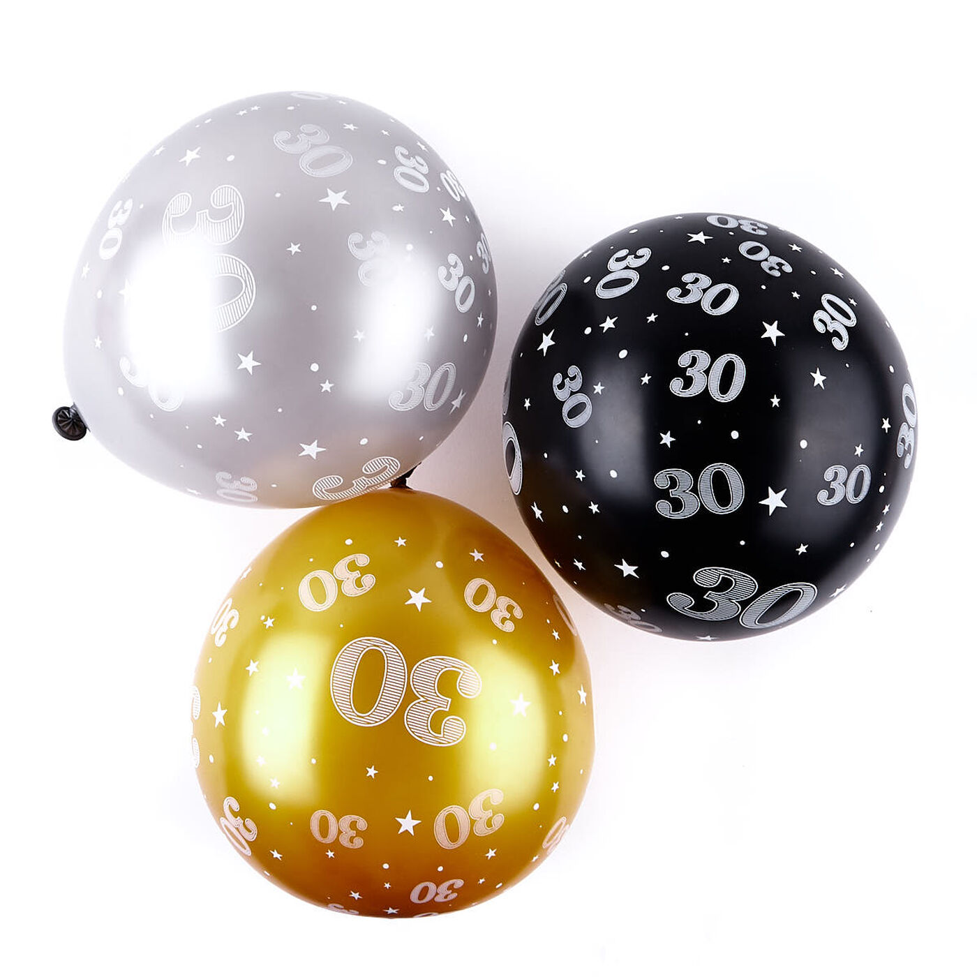 Buy Gold 30th Birthday Helium Latex Balloons - Pack Of 6 for GBP 1.49 ...