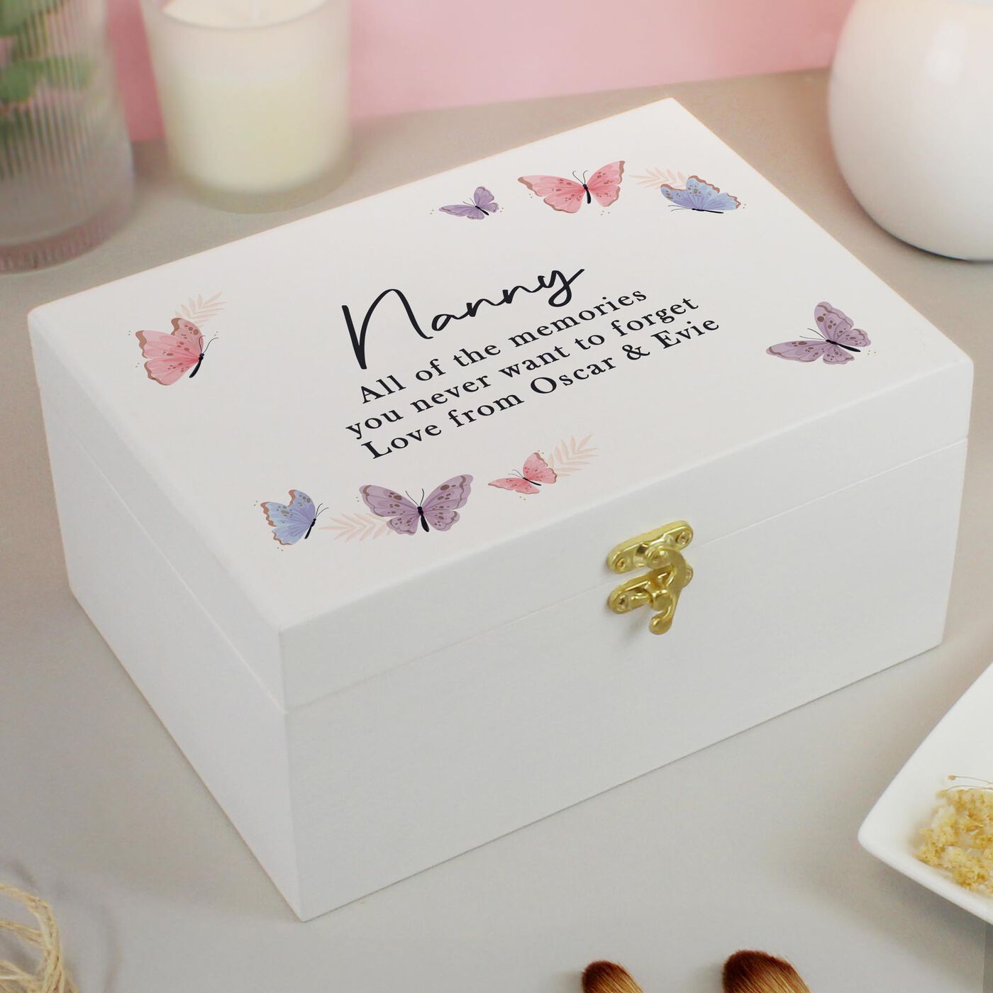 Buy Personalised Butterfly Wooden Keepsake Box for GBP 24.99 | Card ...
