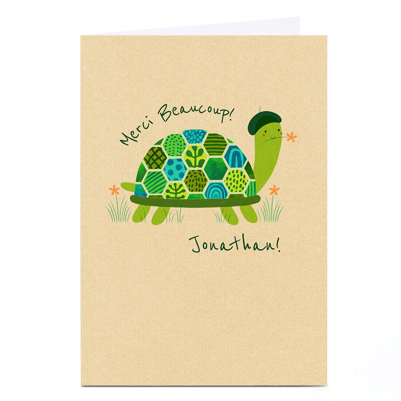 Buy Personalised Hannah Steele Thank You Card - Merci for GBP 2.29 ...