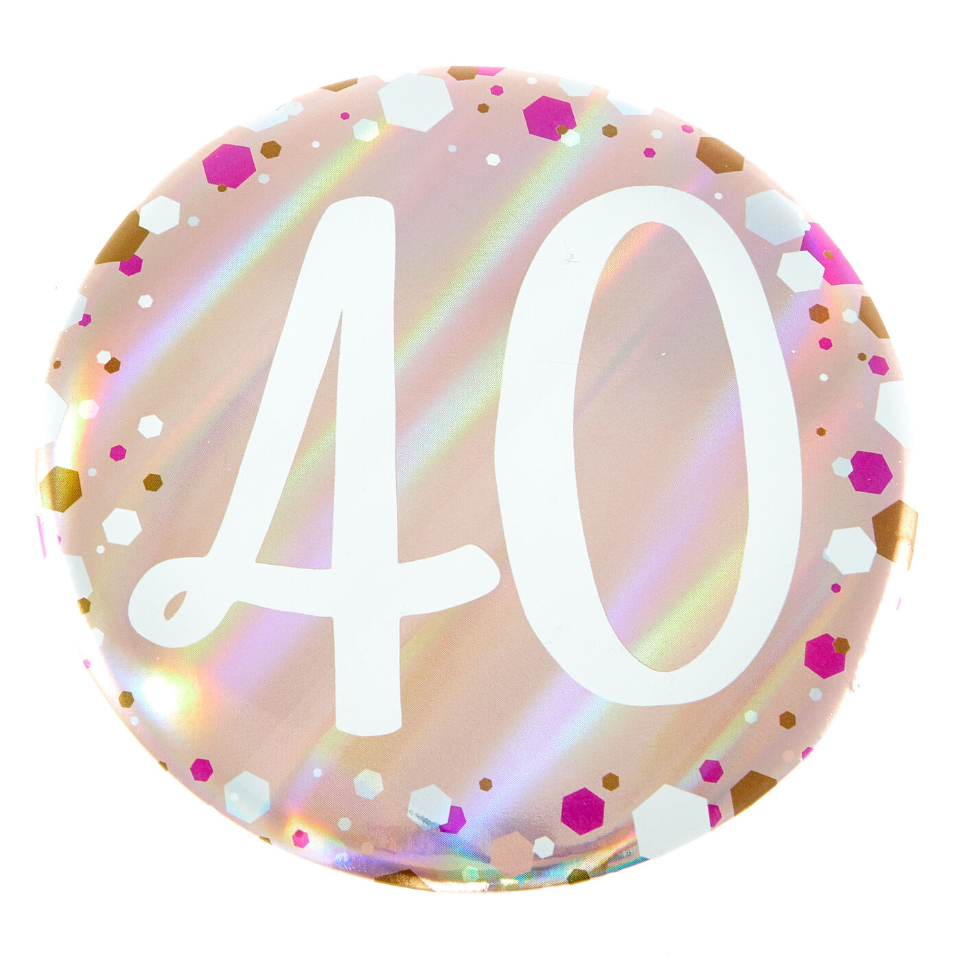 Buy Giant 40th Birthday Badge - Pink for GBP 0.99 | Card Factory UK