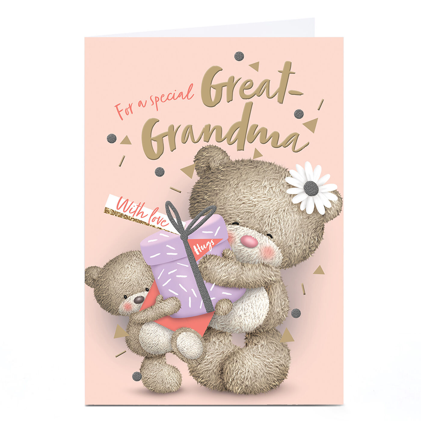 Buy Personalised Hugs Birthday Card - Bear Present For a Special Great ...
