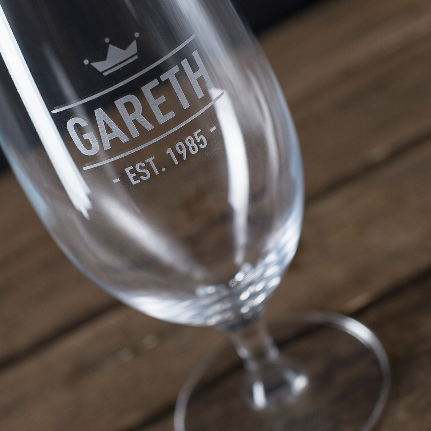 Personalised Cabernet Stem Beer Glass - Crown | GettingPersonal.co.uk