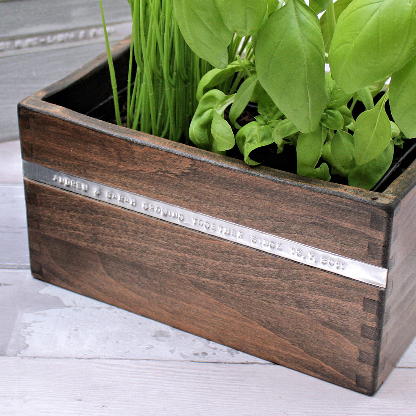 Personalised Windowsill Herb Planter Kit | GettingPersonal.co.uk