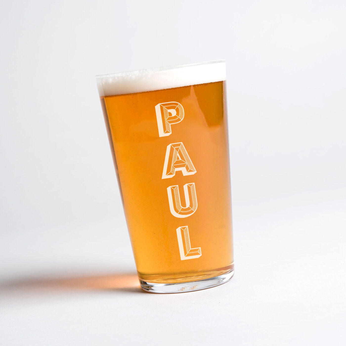 Personalised Pint Glass - Retro Bold | GettingPersonal.co.uk