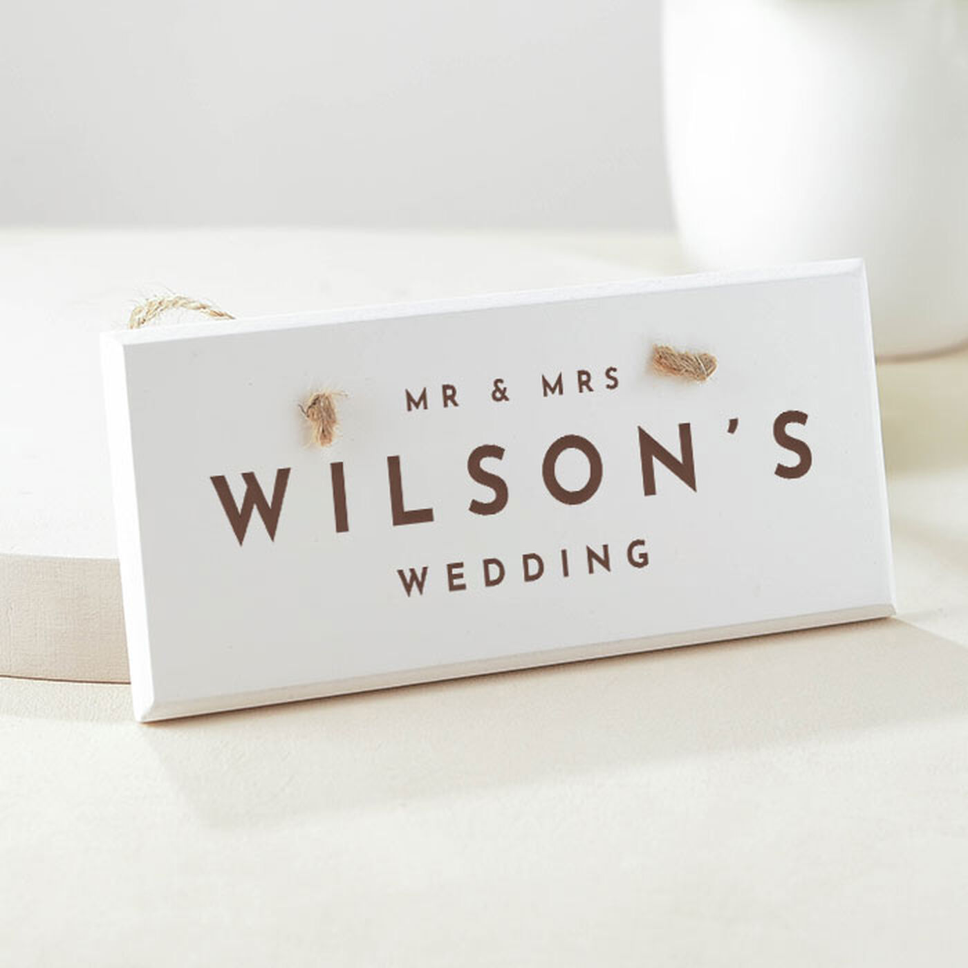 Create Your Own - Personalised Hanging White Wooden Sign | GettingPersonal