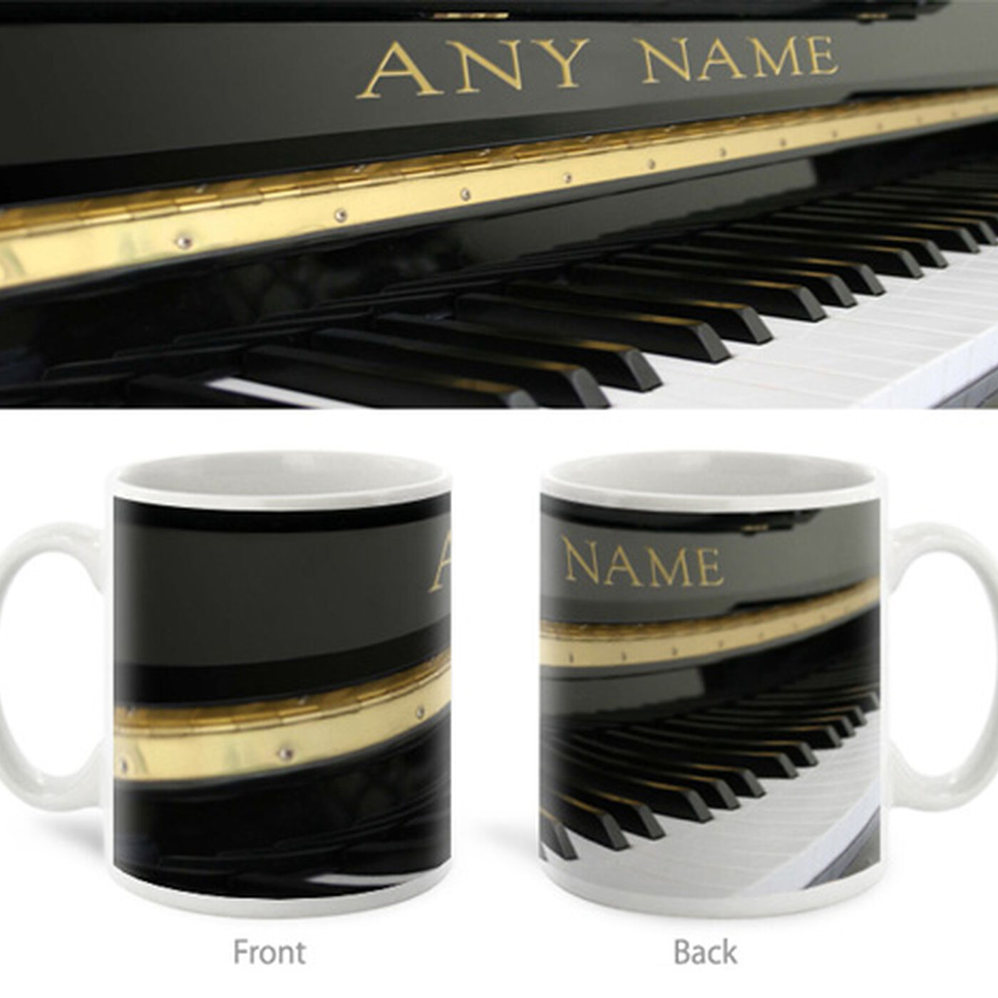 Personalised Piano Mug | GettingPersonal.co.uk