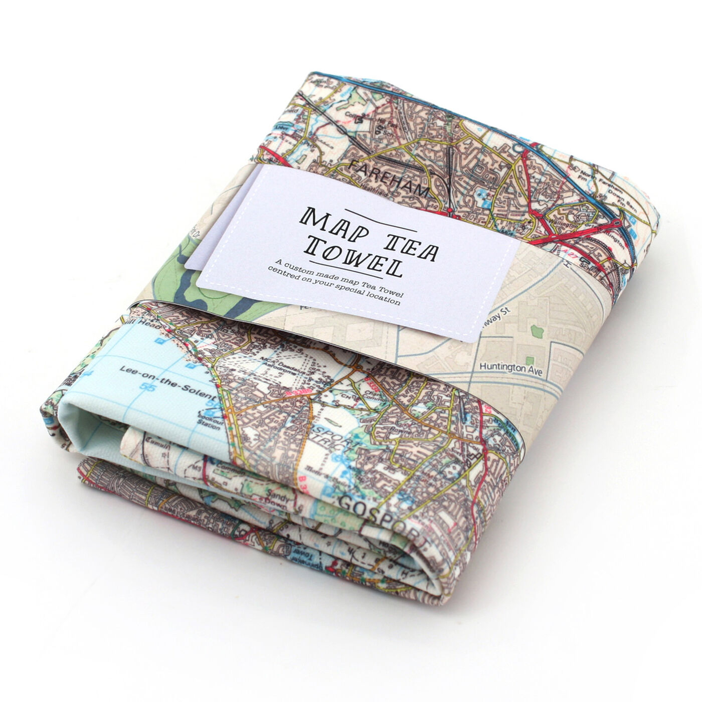 Personalised Map Tea Towel | GettingPersonal.co.uk