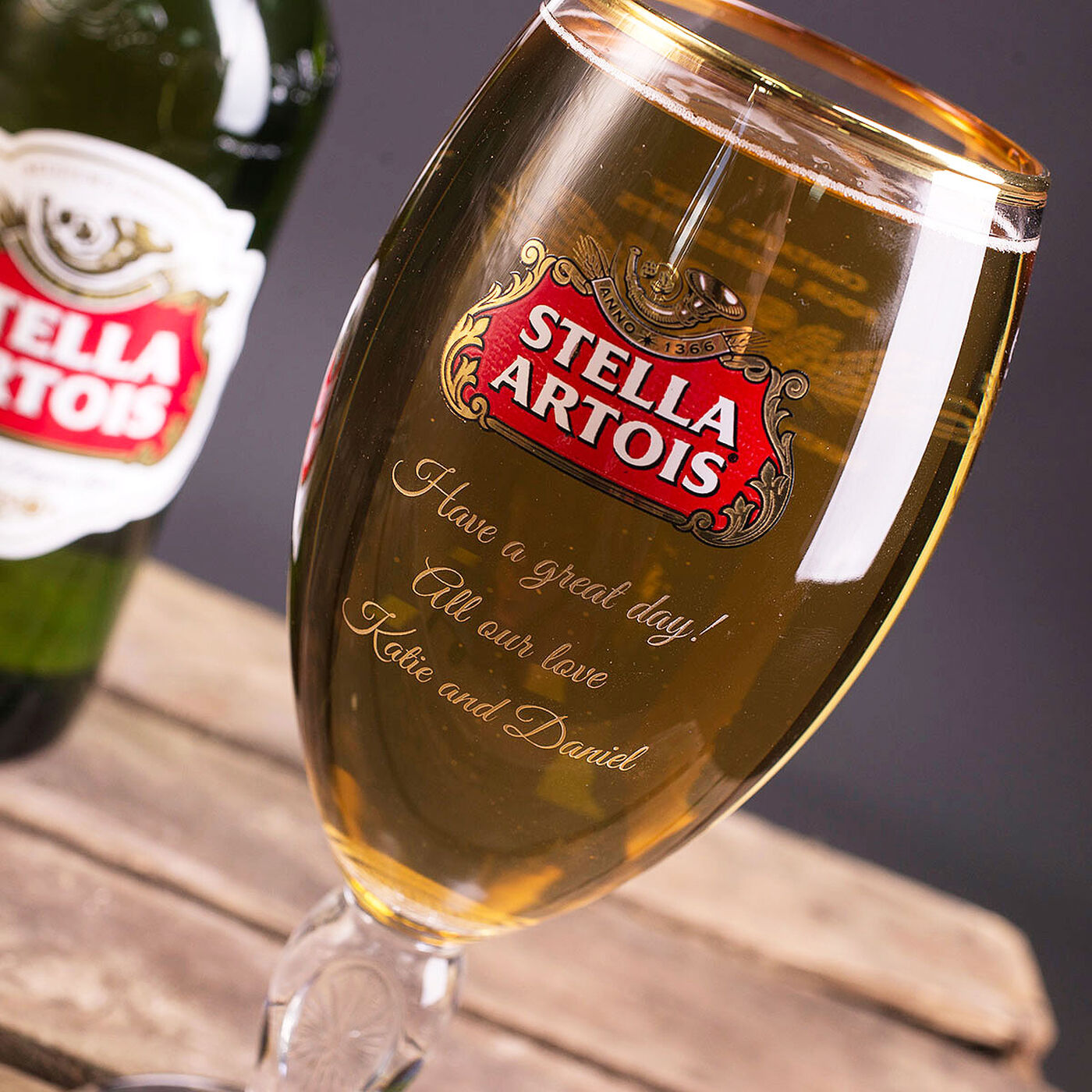 Personalised Authentic Stella Glass | GettingPersonal.co.uk