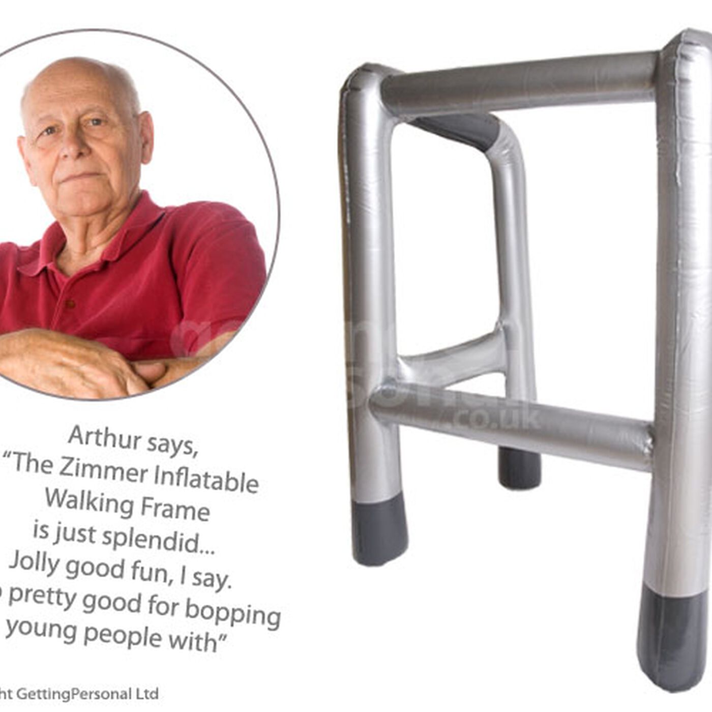 Inflatable Zimmer Frame | GettingPersonal.co.uk