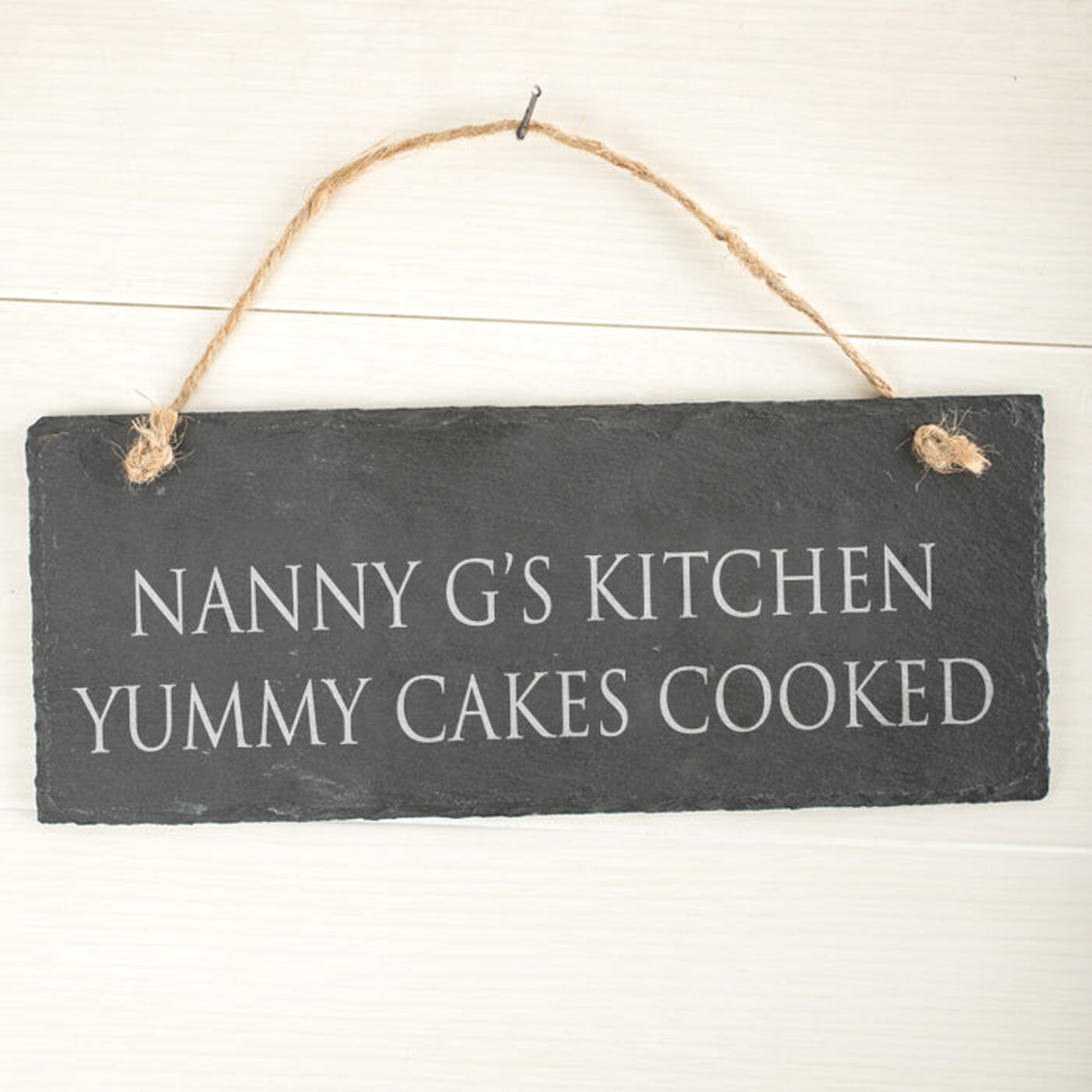 Personalised Hanging Slate Sign - Any Message | GettingPersonal.co.uk