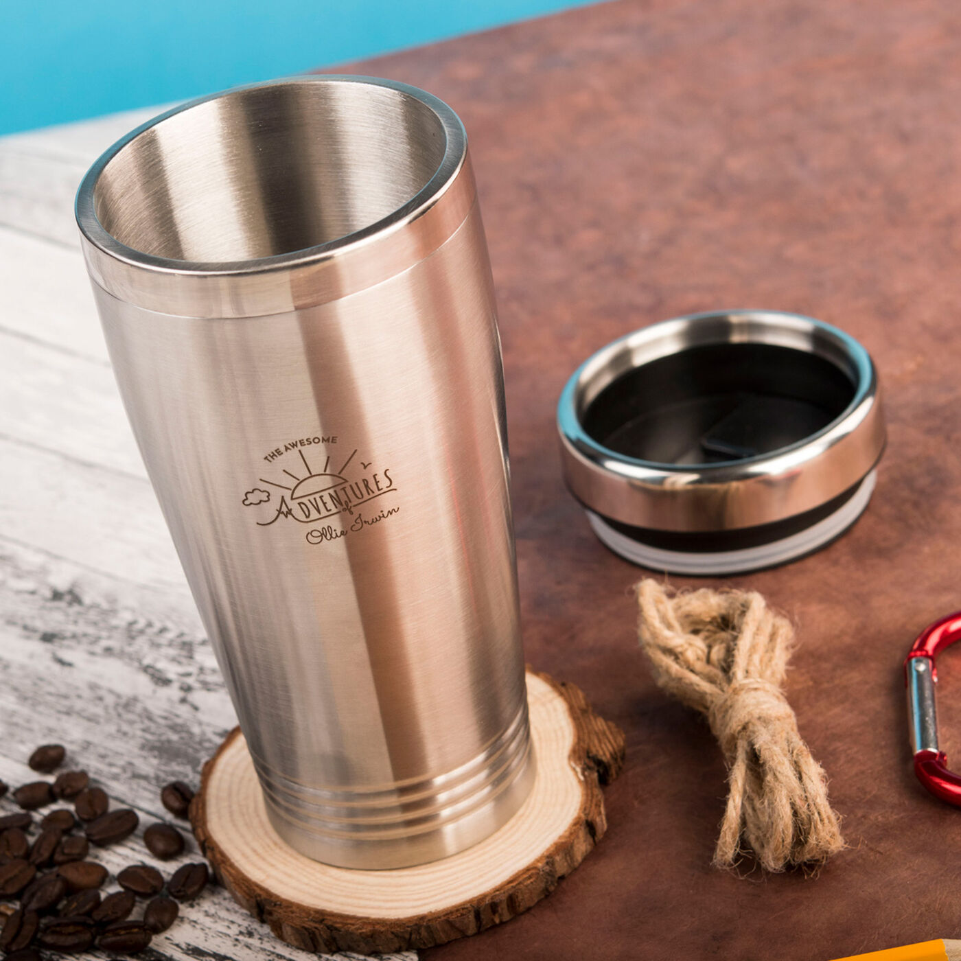 Personalised Travel Vacuum Flask - Awesome Adventures | GettingPersonal ...