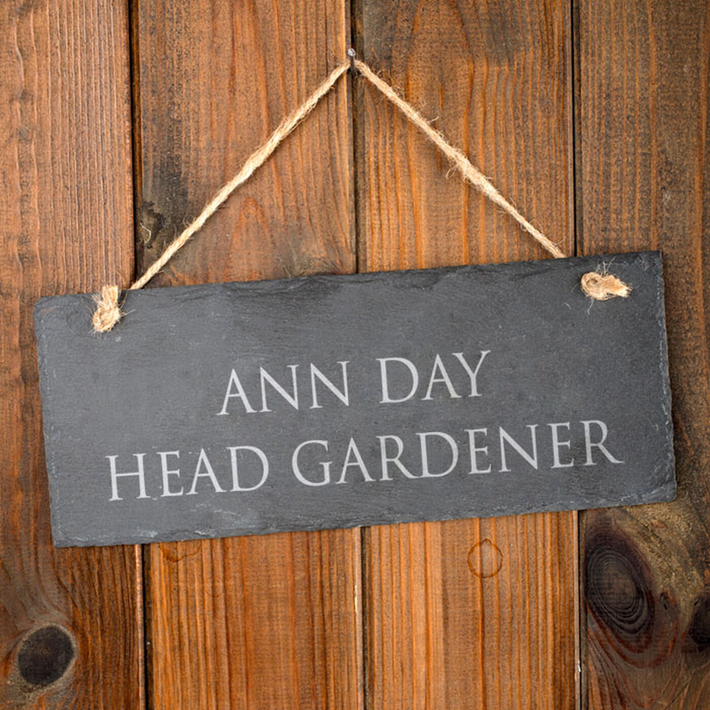 Personalised Hanging Slate Sign - Any Message | GettingPersonal.co.uk