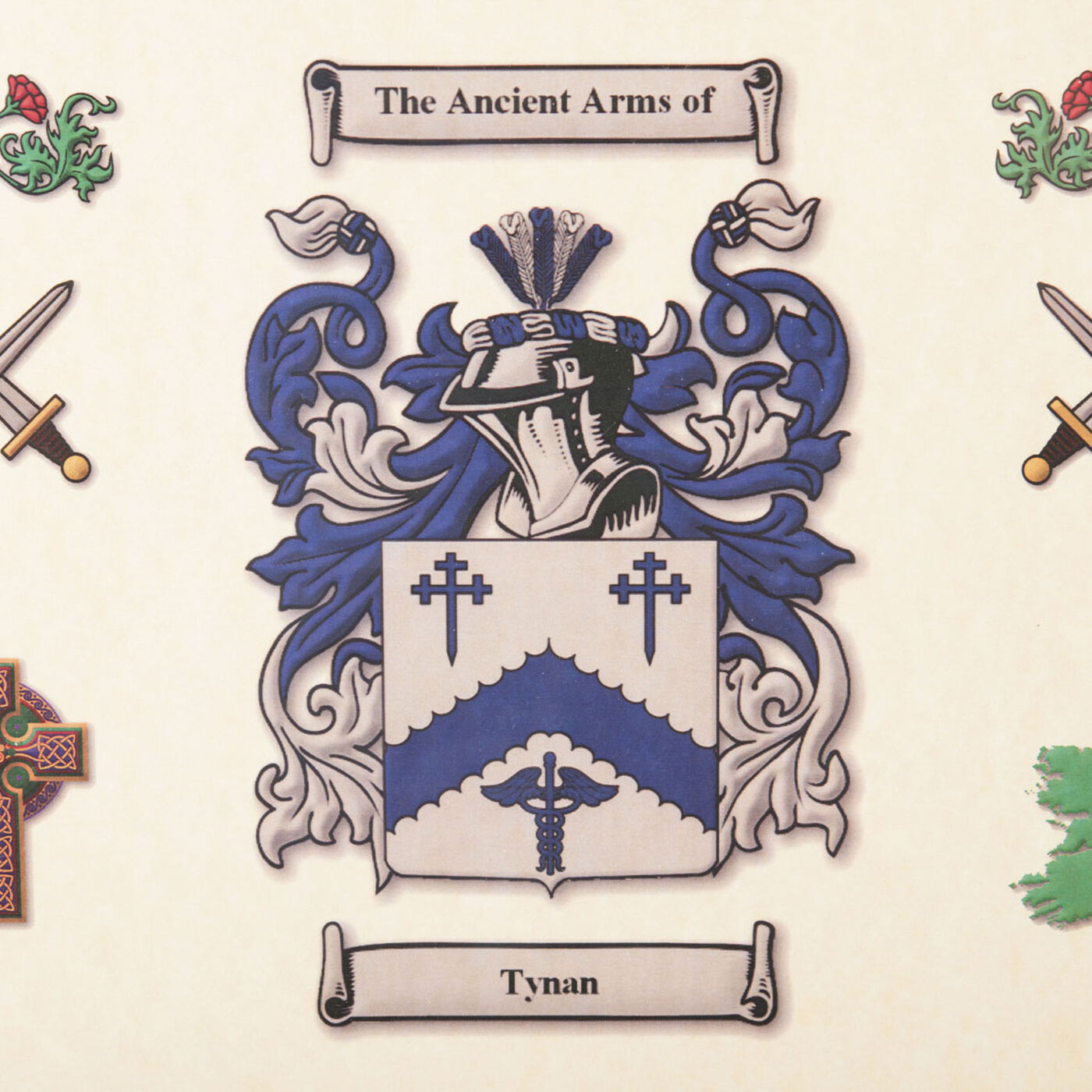 Personalised Framed Print - Family Crest & Surname History ...
