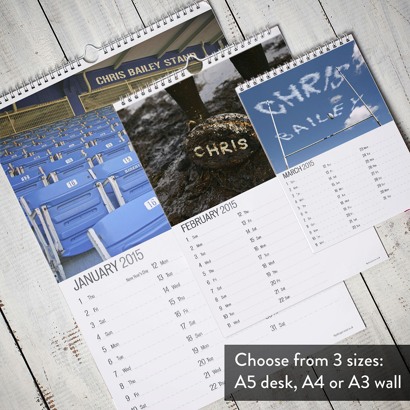 Personalised Rugby Calendar - 1st Edition | GettingPersonal.co.uk