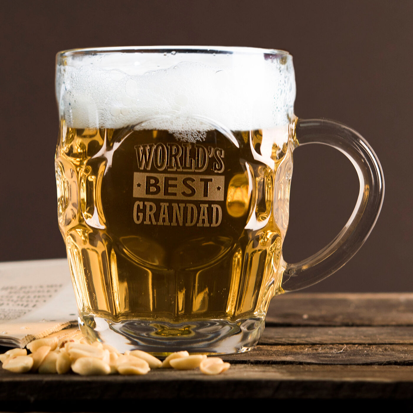 Personalised Dimple Pint Glass - World's Best | GettingPersonal.co.uk