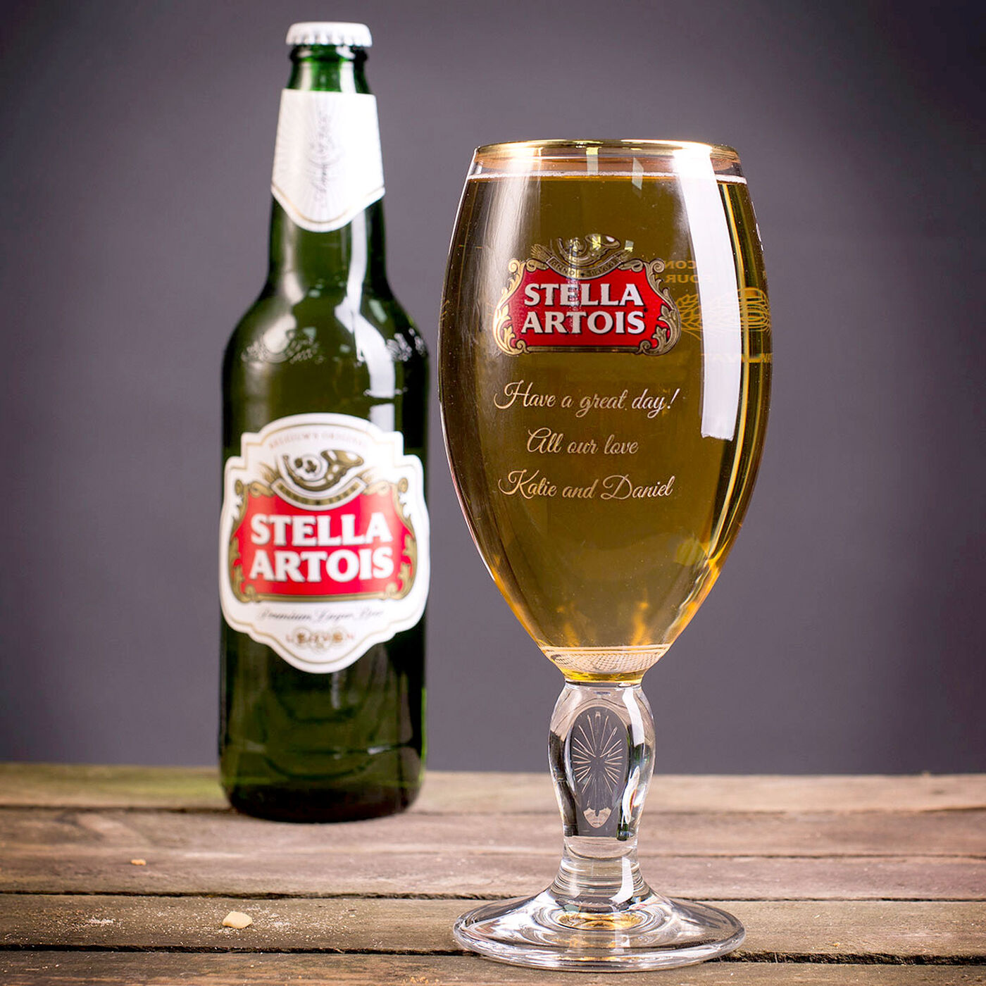 Personalised Authentic Stella Glass | GettingPersonal.co.uk