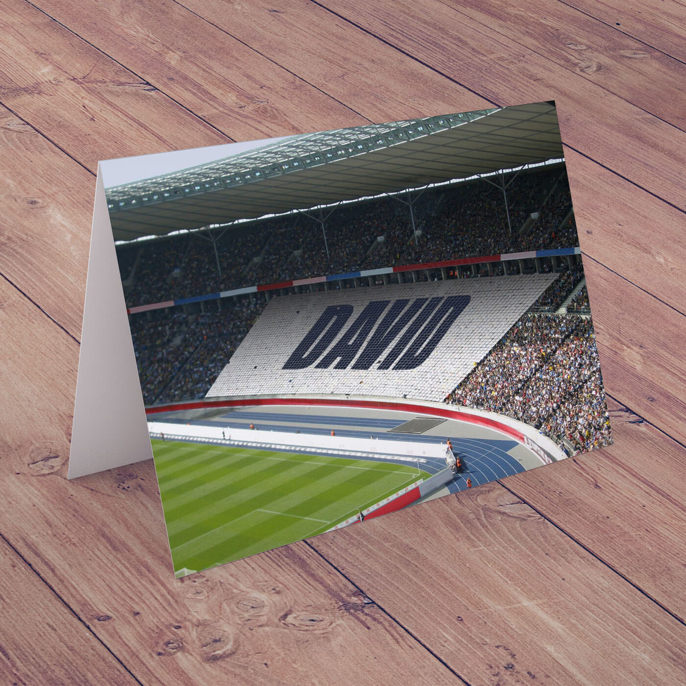 Personalised Card - Stadium Crowd | GettingPersonal.co.uk