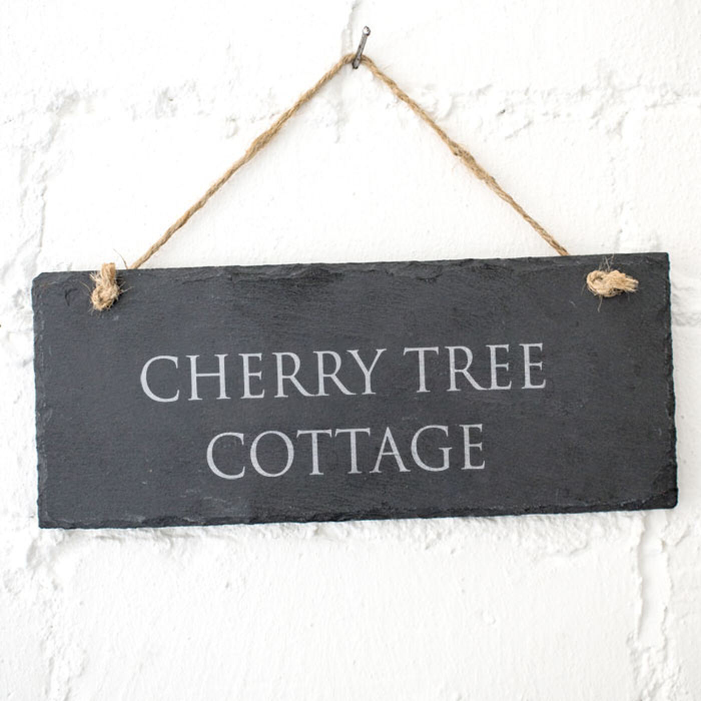Personalised Hanging Slate Sign - Any Message | GettingPersonal.co.uk