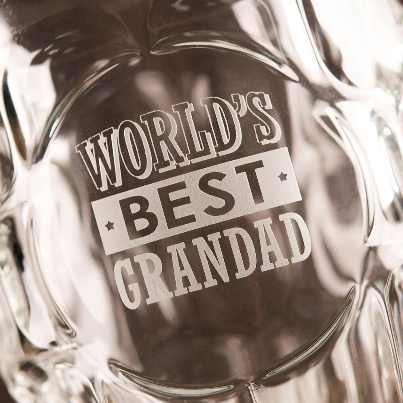 Personalised Dimple Pint Glass - World's Best | GettingPersonal.co.uk