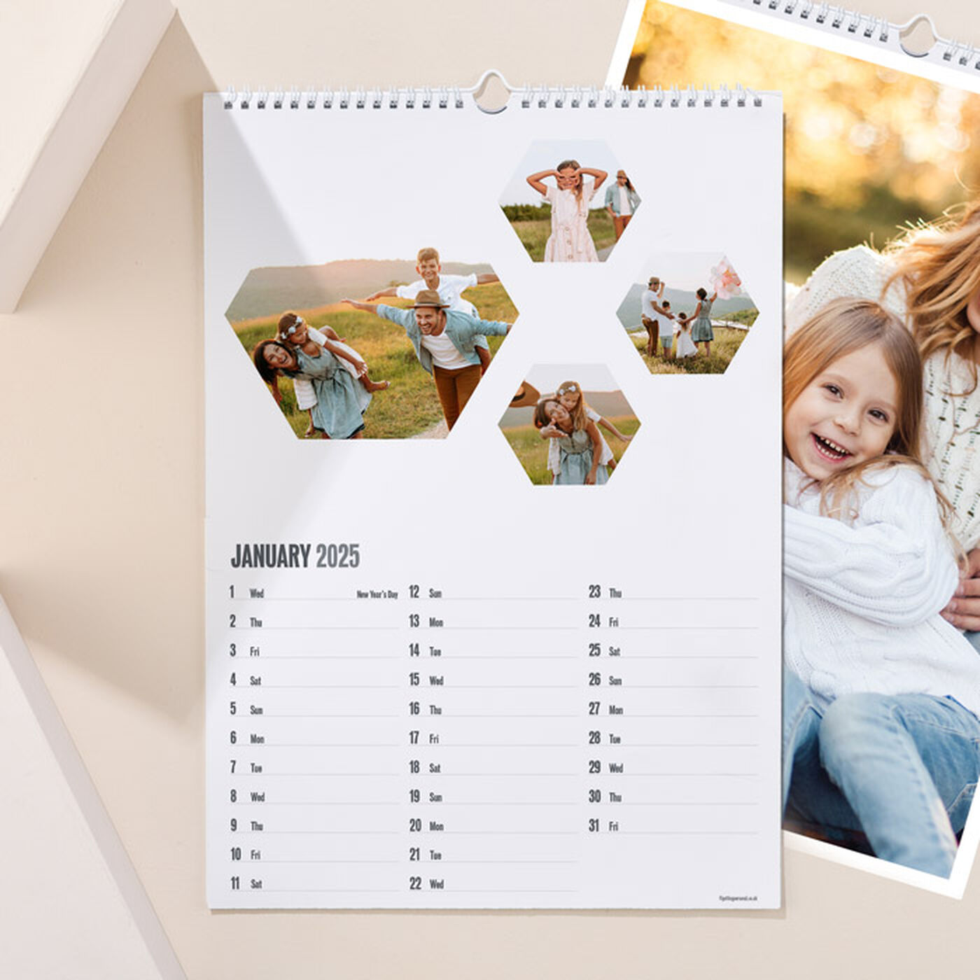 Create Your Own Multi-Photo Upload Calendar - Geometric | Getting Personal
