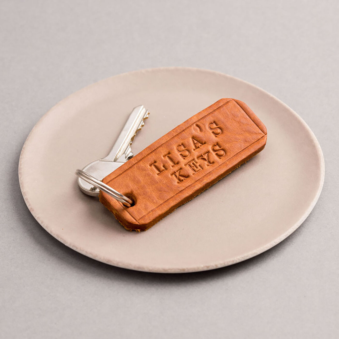 Personalised Posh Totty Designs Leather Key Fob | GettingPersonal.co.uk