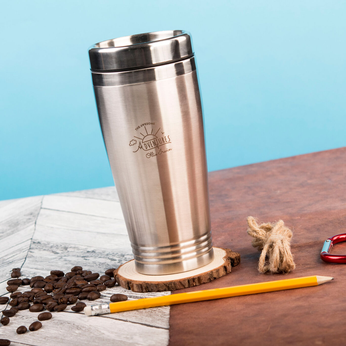 Personalised Travel Vacuum Flask - Awesome Adventures | GettingPersonal ...