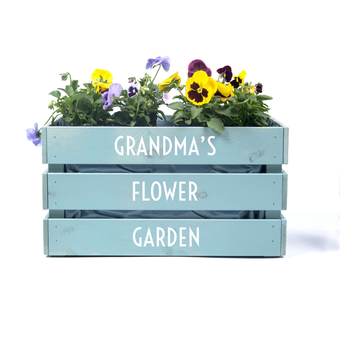 Personalised Large Wooden Crate – Any Message Planter | GettingPersonal ...
