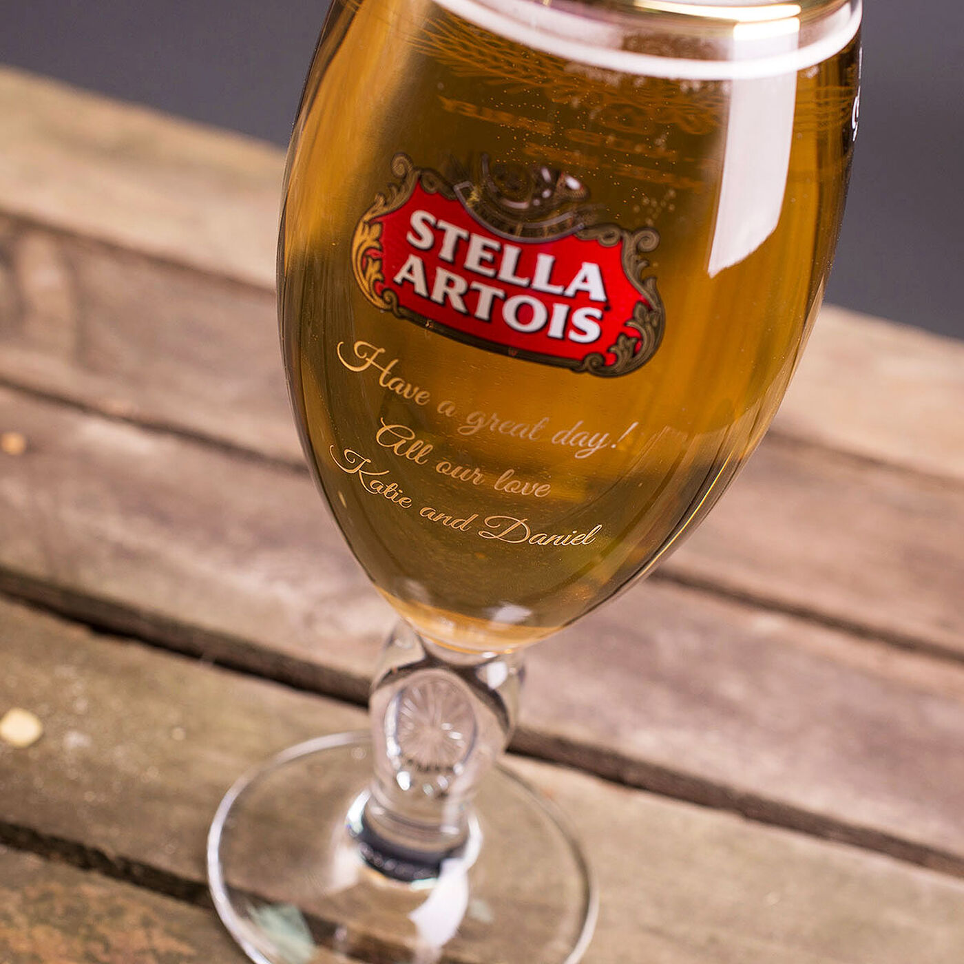 Personalised Authentic Stella Glass | GettingPersonal.co.uk