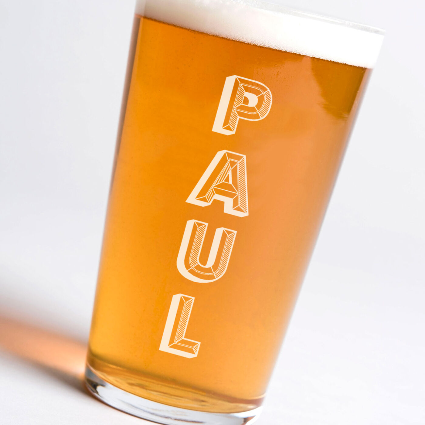 Personalised Pint Glass - Retro Bold | GettingPersonal.co.uk