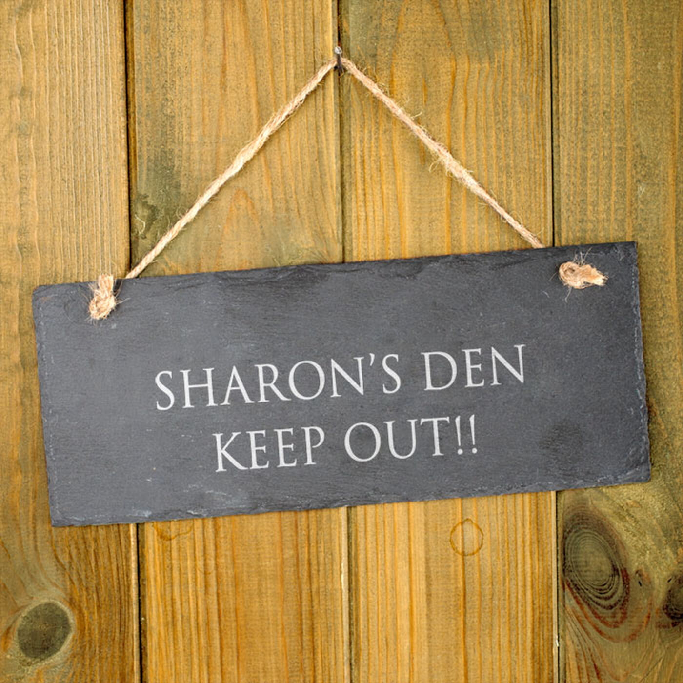 Personalised Hanging Slate Sign - Any Message | GettingPersonal.co.uk